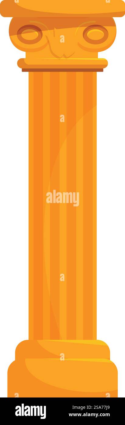 This cartoon style illustration features a golden greek column hi-res ...