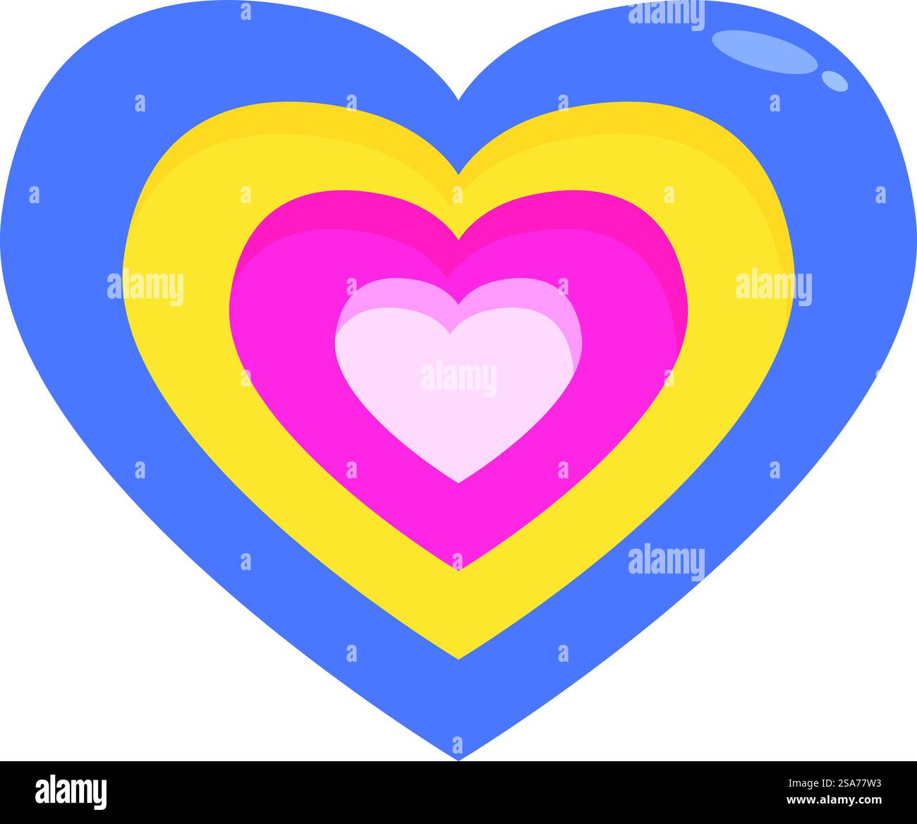 Colorful heart representing love, affection, and positive emotions ...