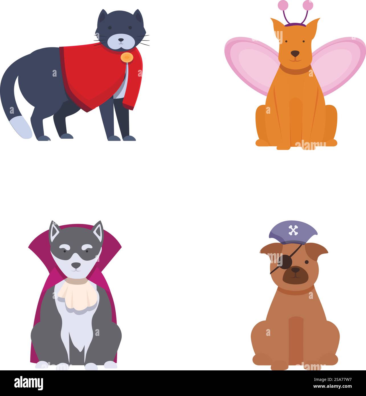 Delightful collection of illustrated animals dressed in superhero and ...