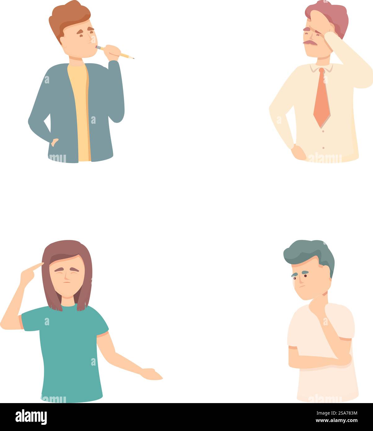 Memory losses icons set cartoon vector. Problem memory loss, clouding ... Memory losses icons set cartoon vector. Problem memory loss, clouding ...