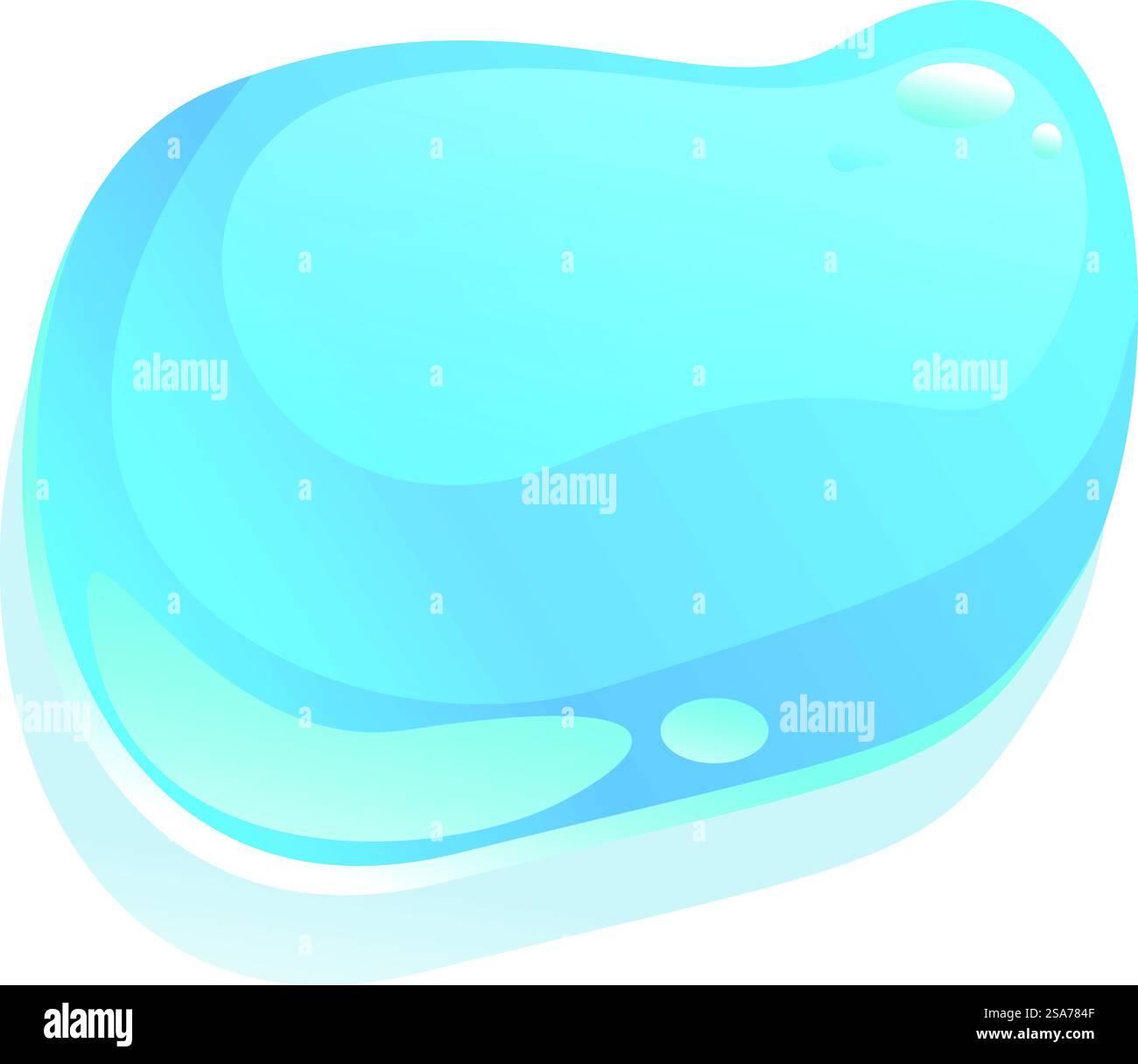 Shiny blue liquid gel is splashing, flowing and spreading. Blue liquid ...