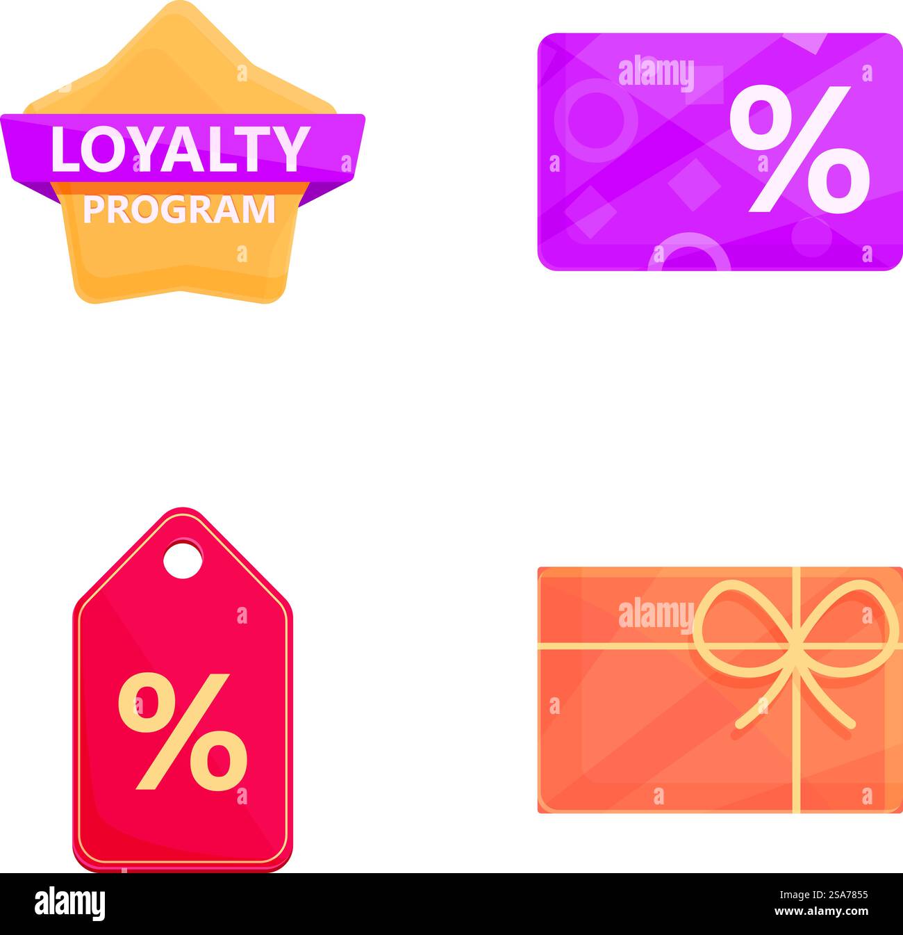Loyalty program icons set cartoon vector. Loyalty program and customer service. Promotion method ...