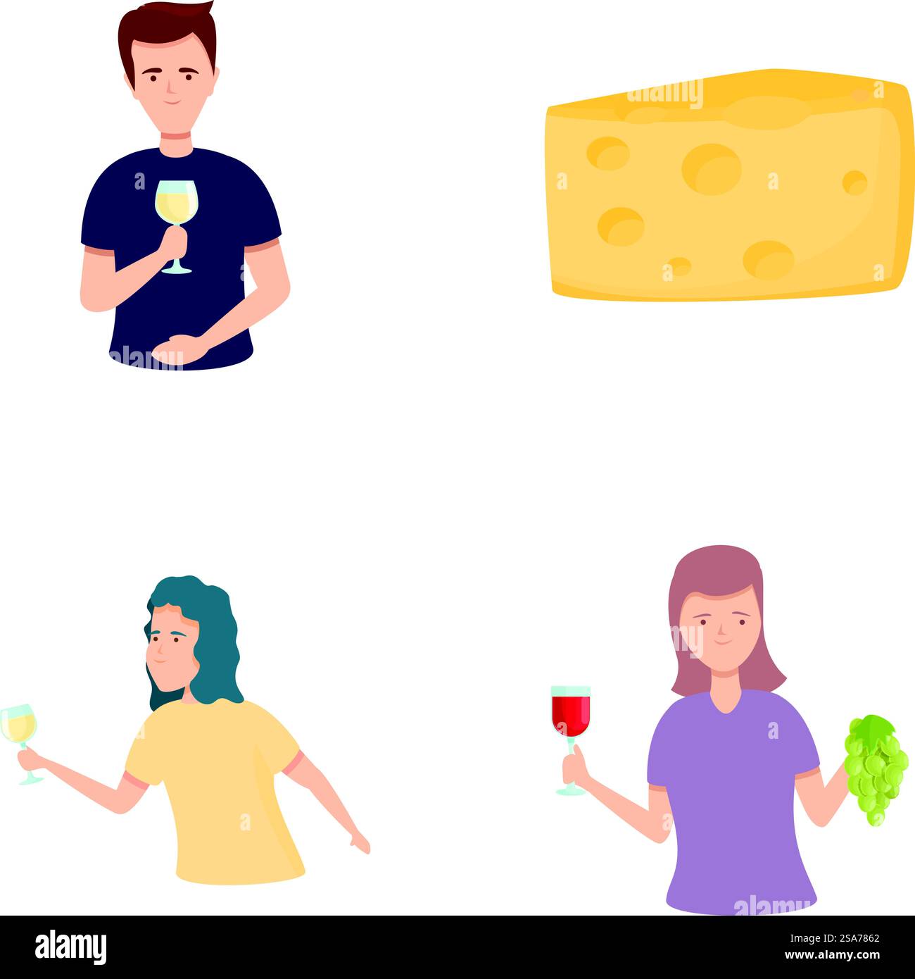 Sommelier icons set cartoon vector. Professional expert doing wine ...