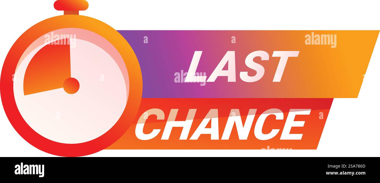 Orange clock face counting down the time remaining for a special offer ...