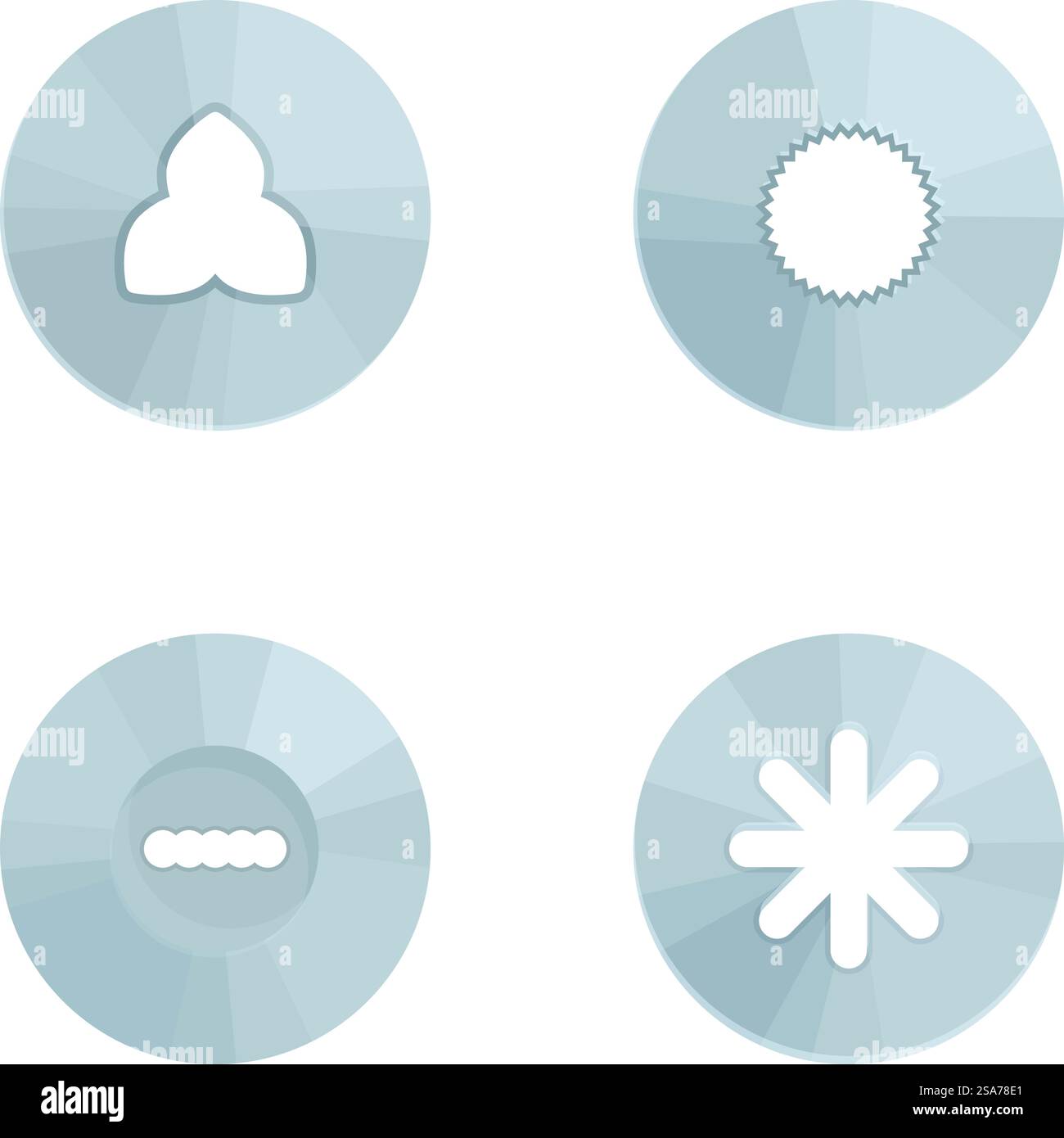Vector illustration of four simple gray weather icons on a white ...