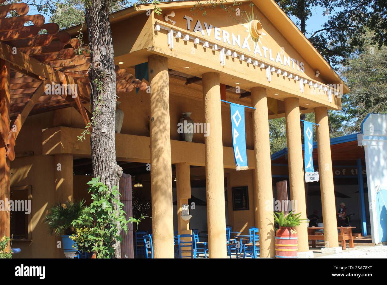 The Agora bar and tavern at the Texas Renaissance Festival Stock Photo ...