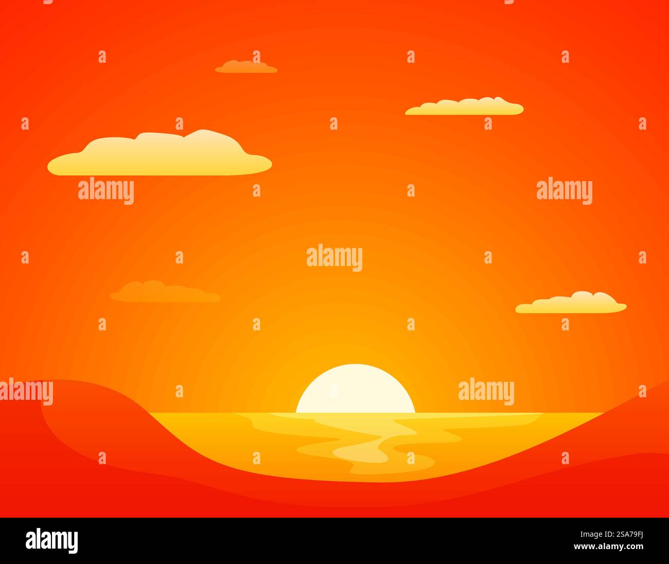 Sun over water Cut Out Stock Images & Pictures - Alamy