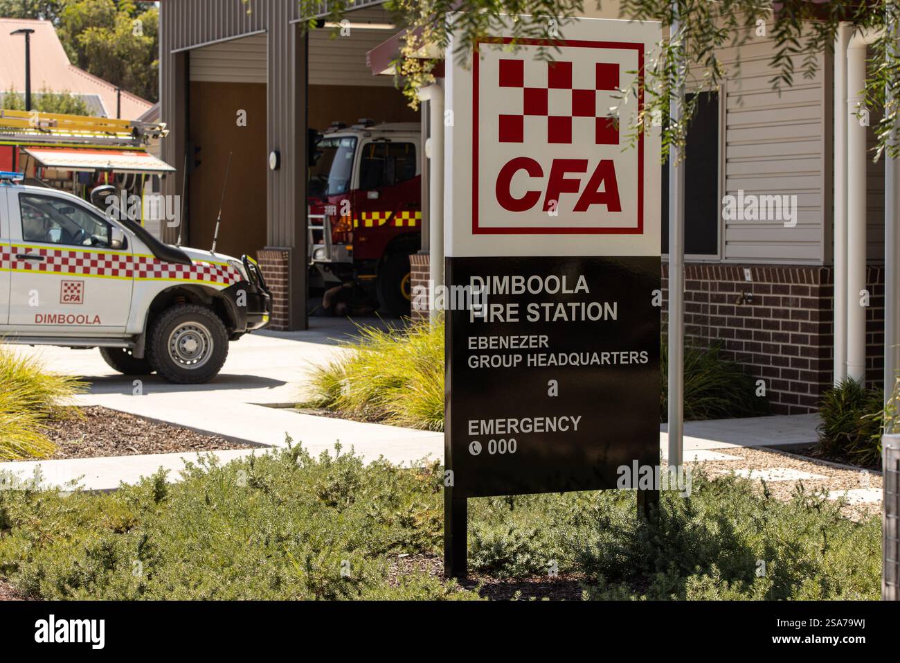 Australia. 29th Jan, 2025. Signage is seen outside Dimboola fire ...