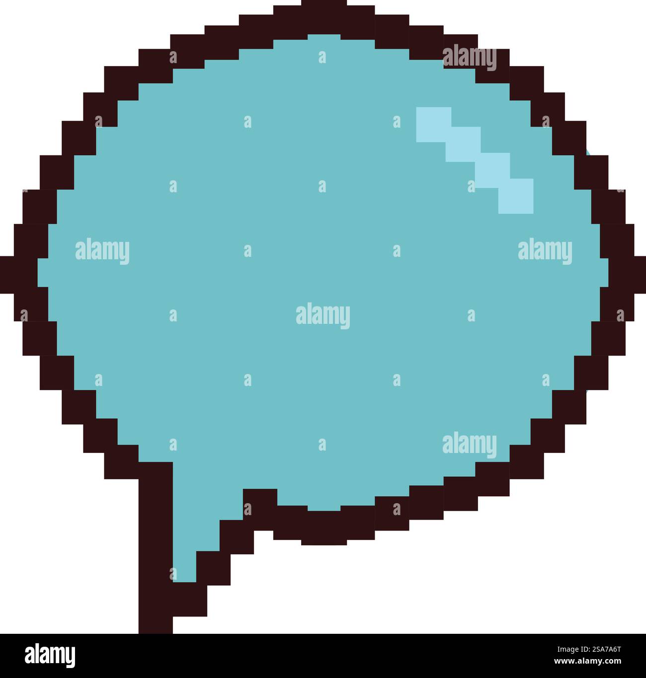 Pixelated speech bubble representing online communication in the ...