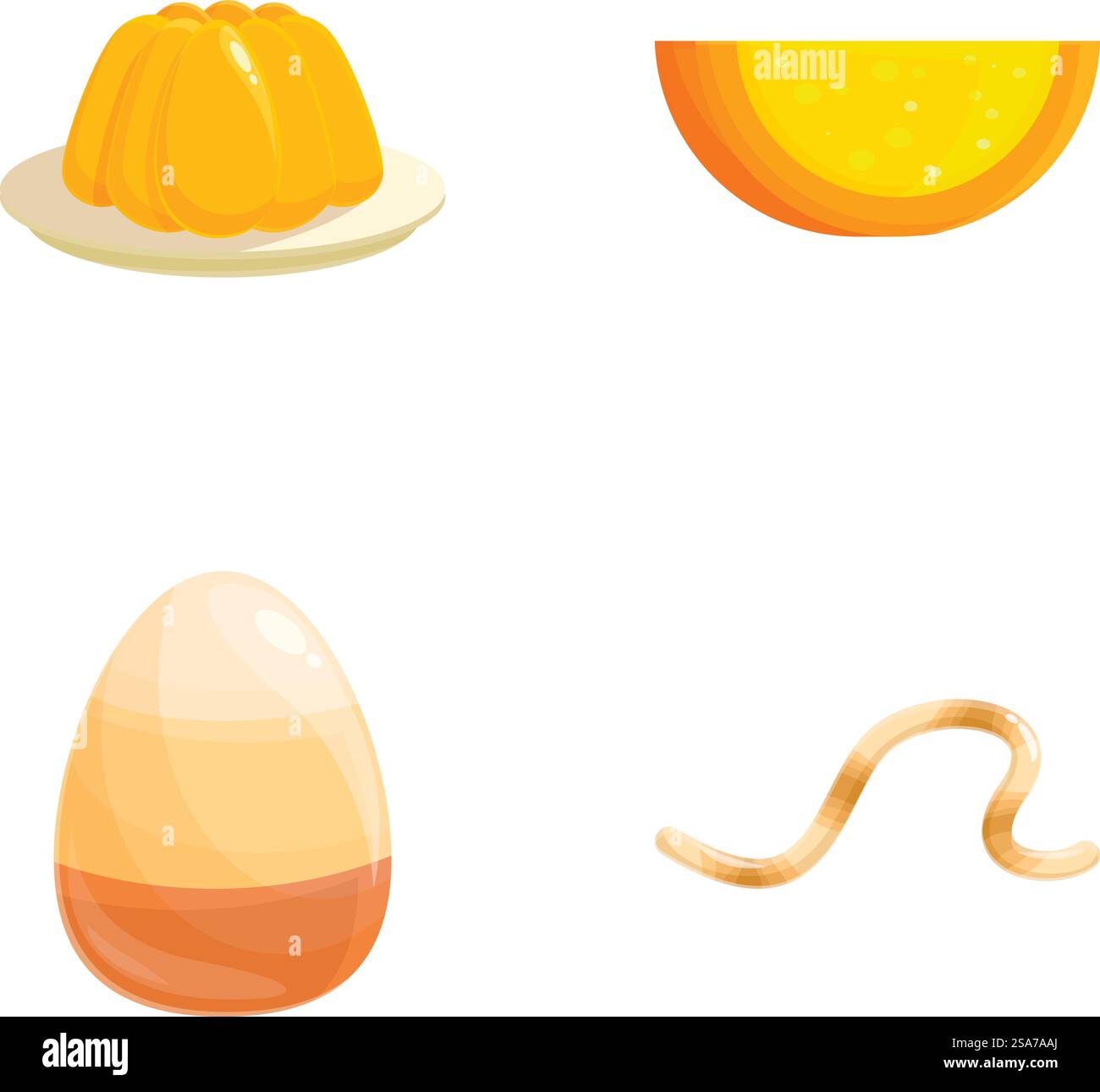 Colorful and vibrant vector cartoon food illustrations including ...