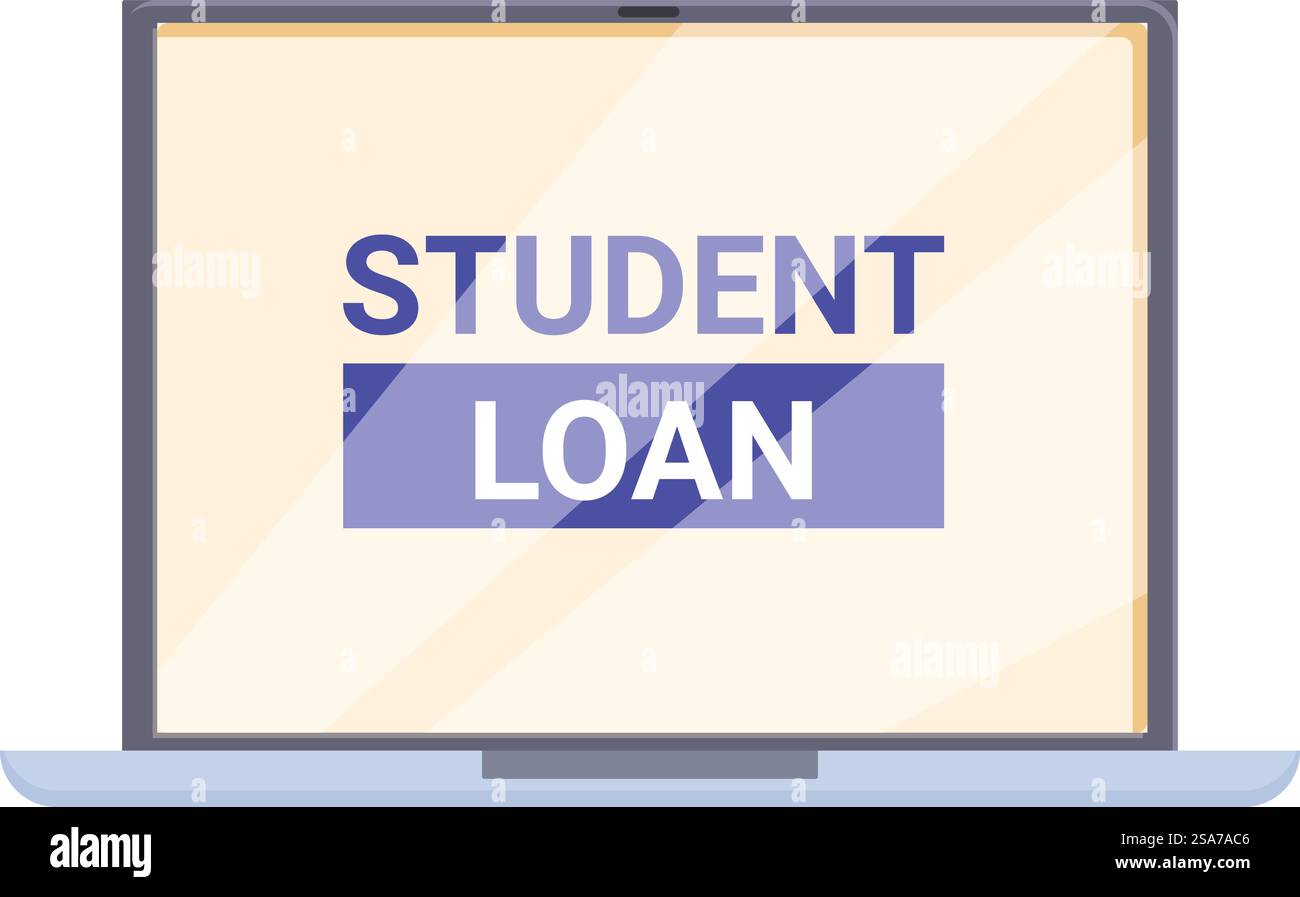 Open laptop displaying student loan application form on screen. Laptop ...