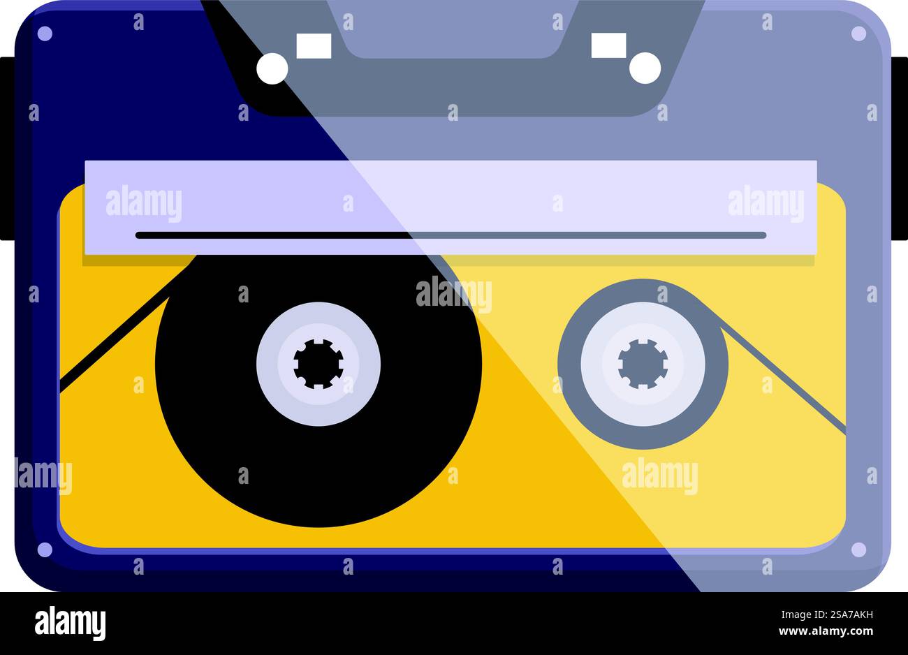 Retro style audio cassette tape playing music, bringing back memories ...