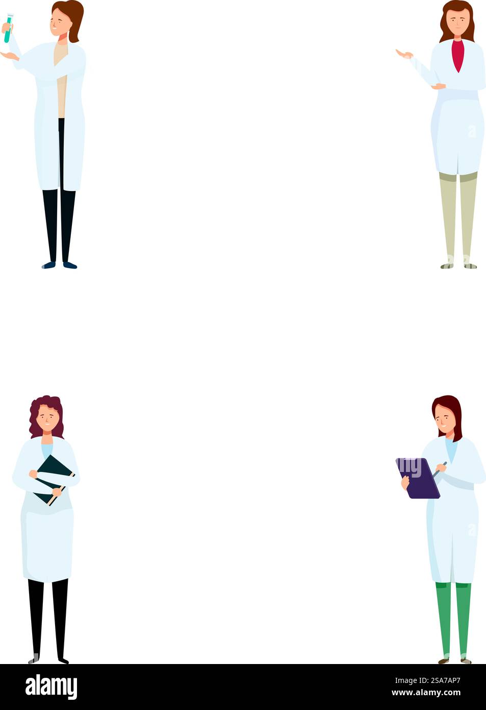 Collection of female characters in science and healthcare roles hi-res ...