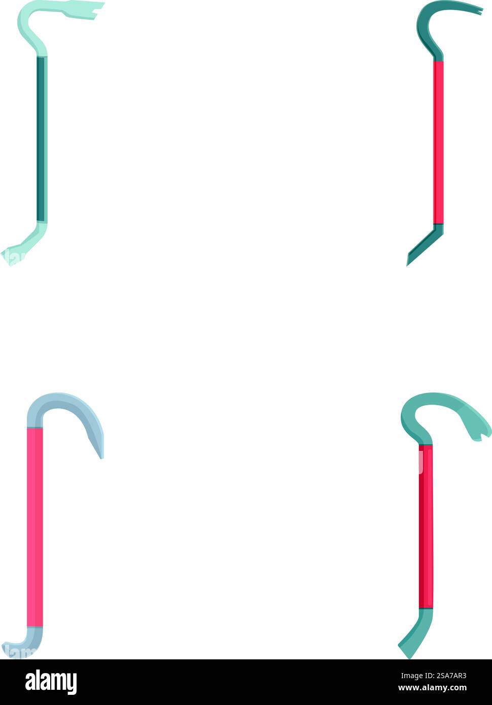 Collection of crowbars in various colors and designs for versatile use ...