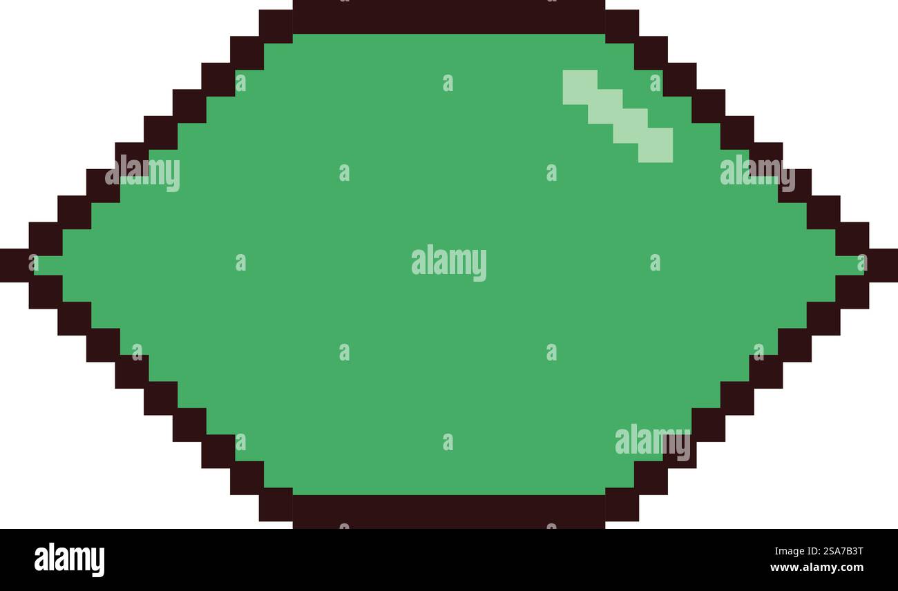Stylized illustration of a lime, created in a pixel art style. Pixel ...