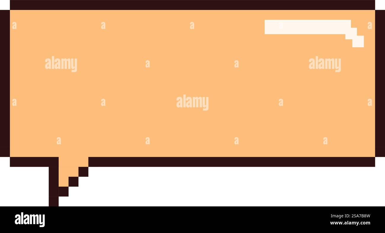 Pixel art speech bubble is showing a blank conversation for your text ...