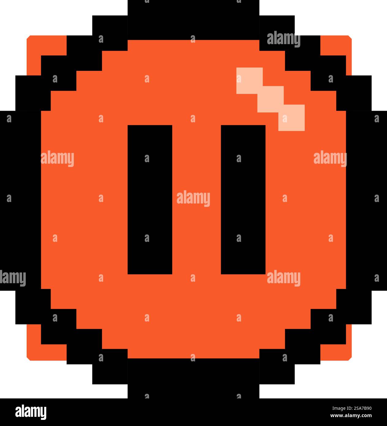 Pixel art icon of a pause button, signaling a temporary halt or break in a process. Pixel art ...