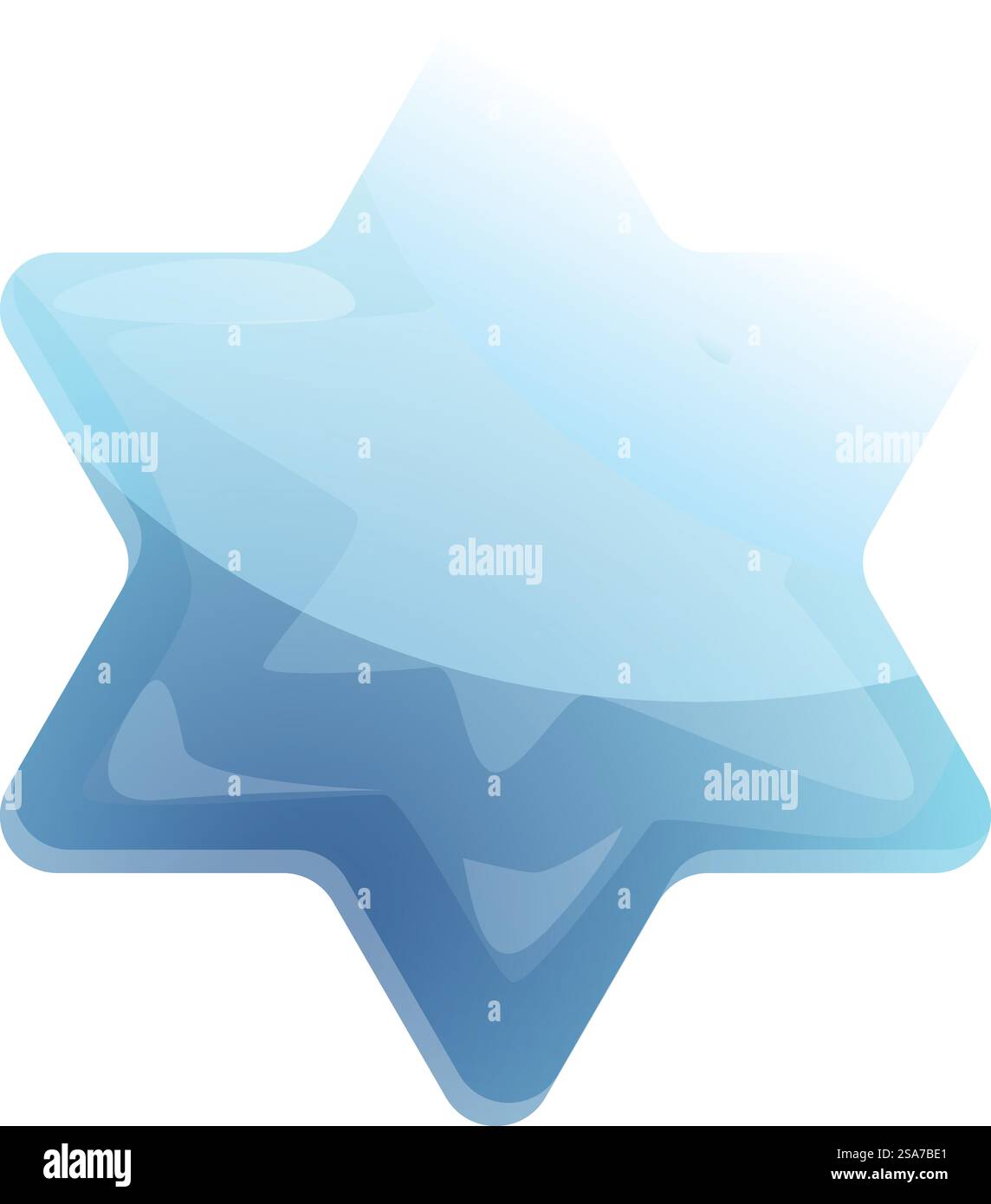 Bright blue star of david is shining, representing the jewish religion ...