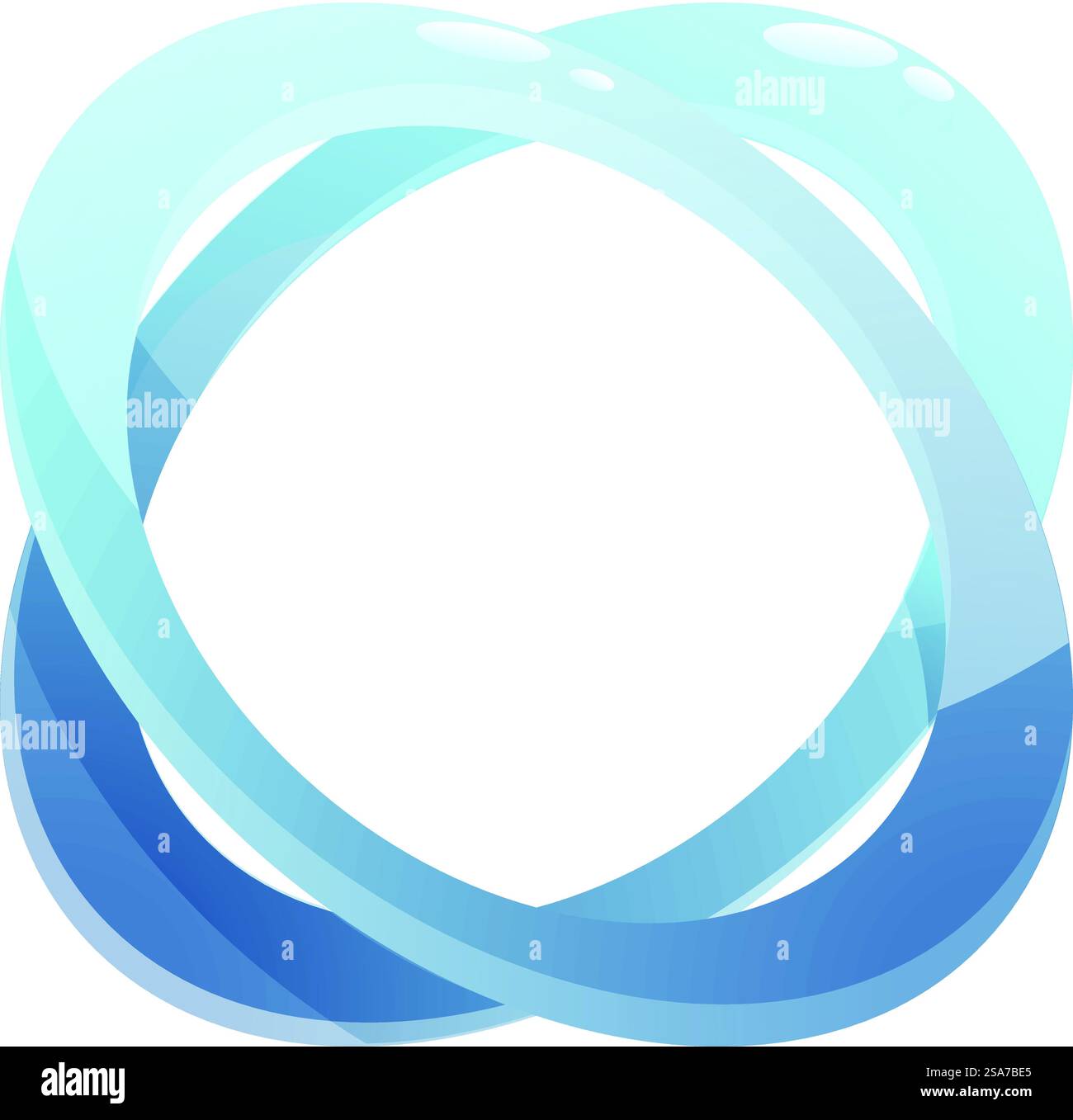 Abstract blue shape forming a circle with intertwined lines hi-res ...