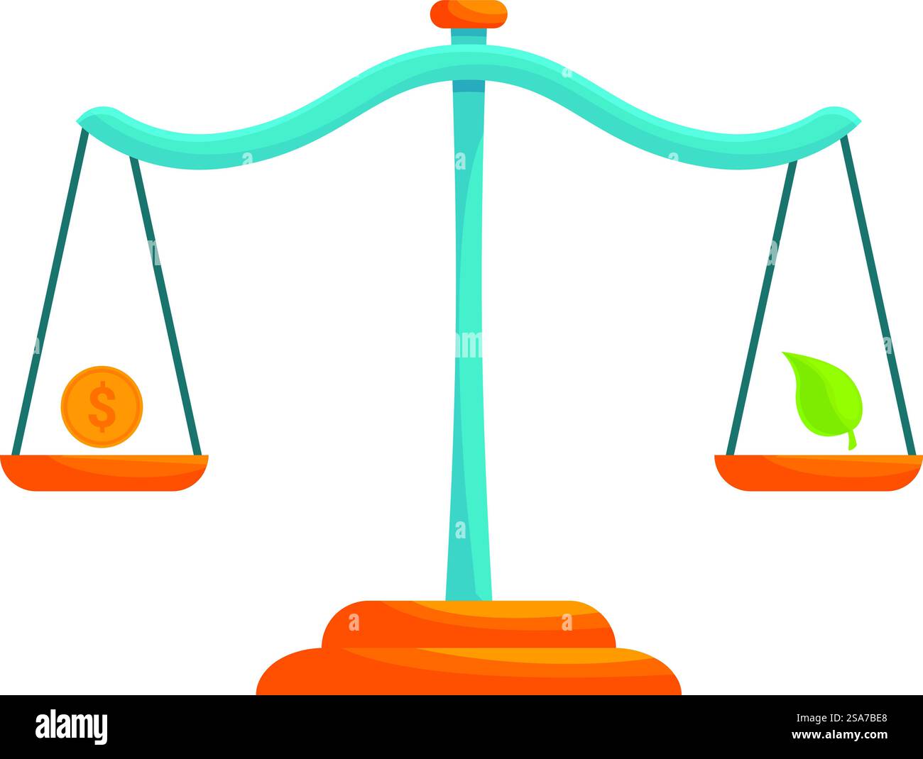 This illustration depicts a balance scale weighing the value of money ...