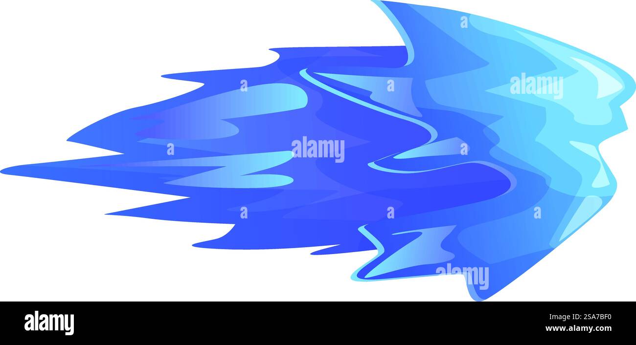 Blue fire arrow pointing right with flowing flames effect for game ...