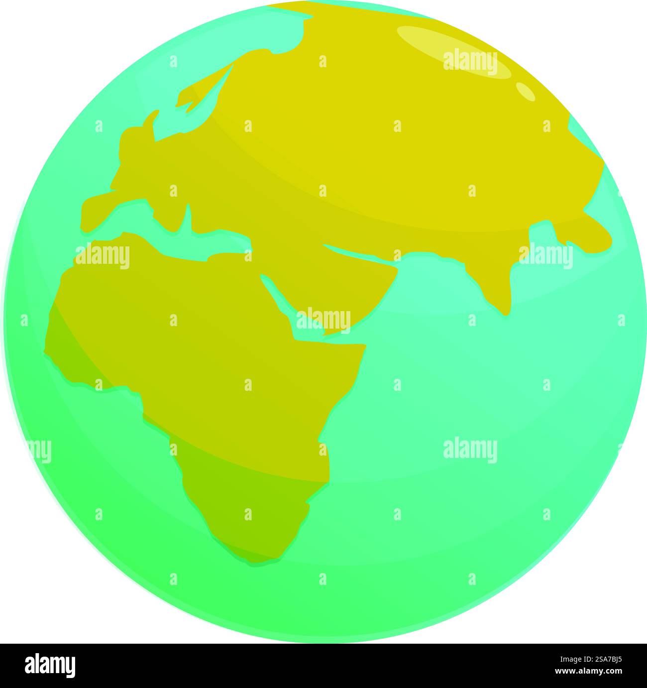 Planet earth showing europe asia africa continents on globe. Cartoon ...