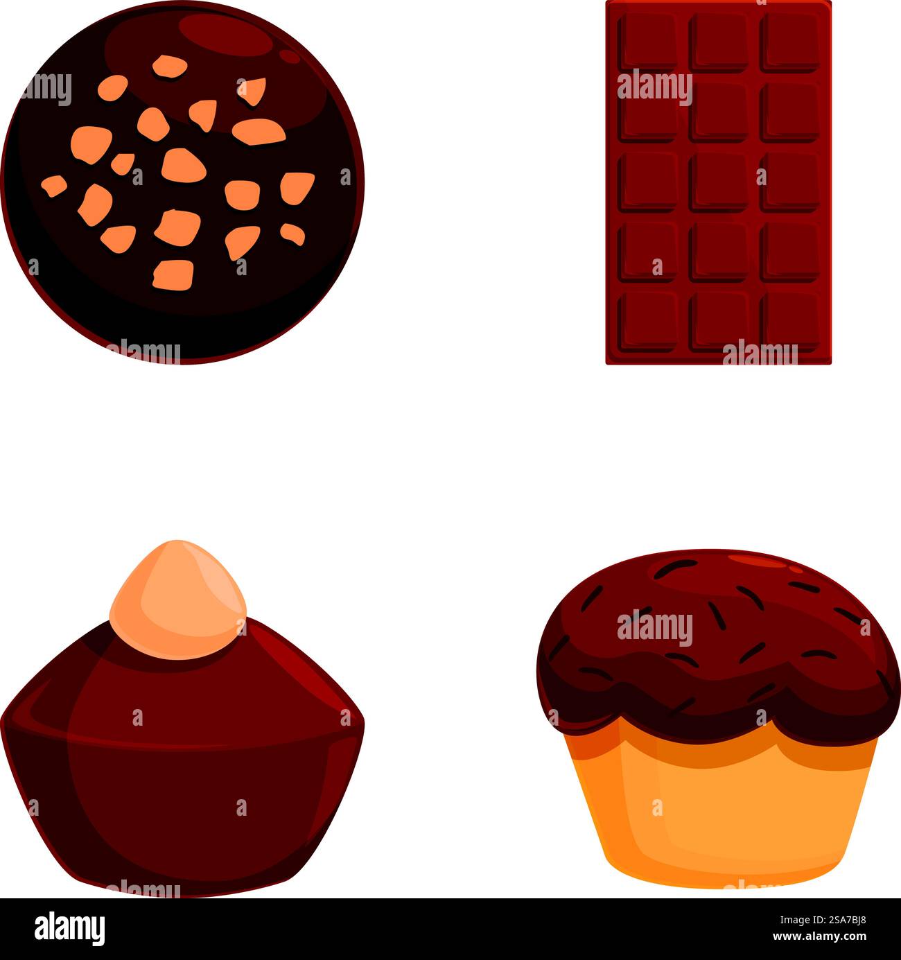 Assorted chocolate treats set with a variety of delicious confectionery ...