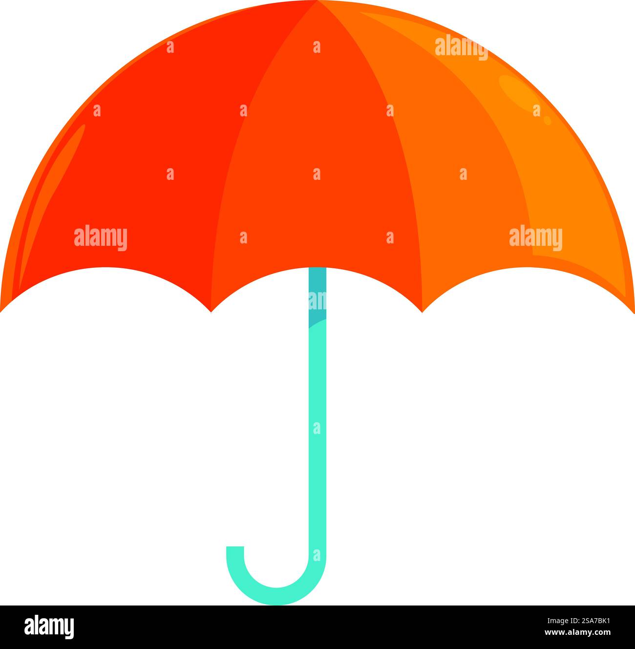 Classic orange umbrella, providing safety and protection from a rainy ...