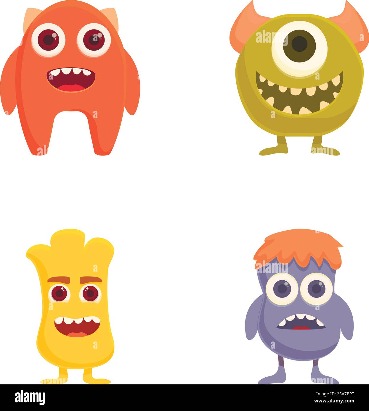 Vibrant and imaginative colorful cartoon monster characters for kids ...