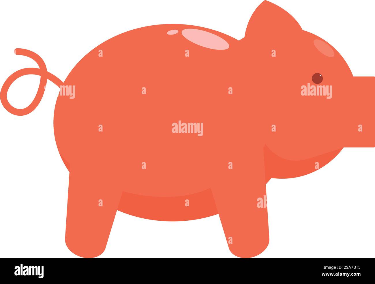 This cartoon piggy bank is standing and ready to help someone save ...