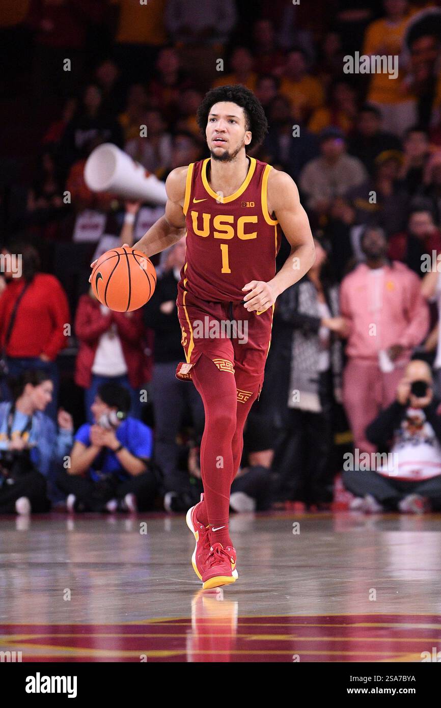 LOS ANGELES, CA - JANUARY 27: USC Trojans guard Desmond Claude (1 ...
