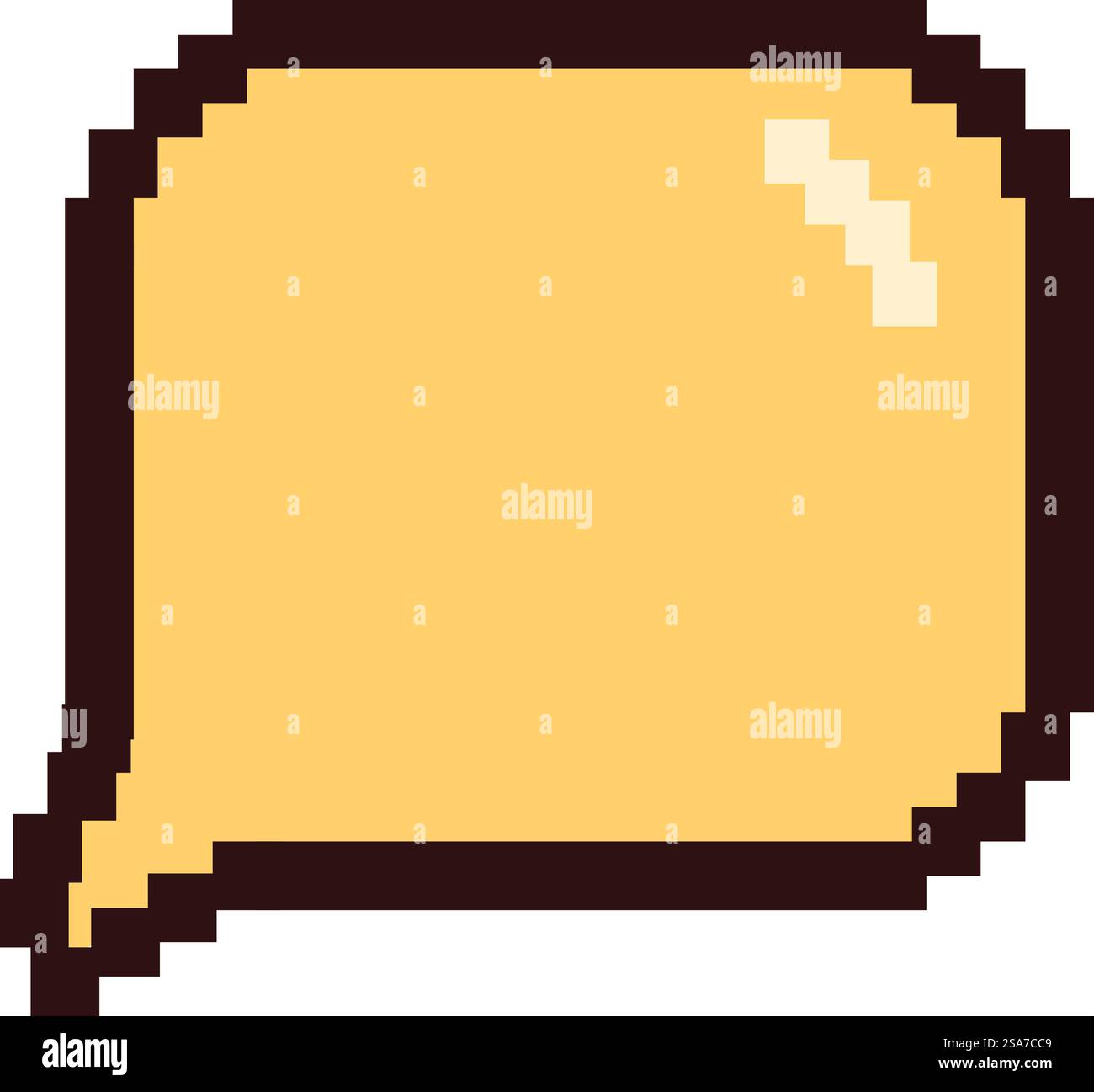 Retro pixel art speech bubble is showing an empty dialogue box. Pixel art speech bubble showing ...