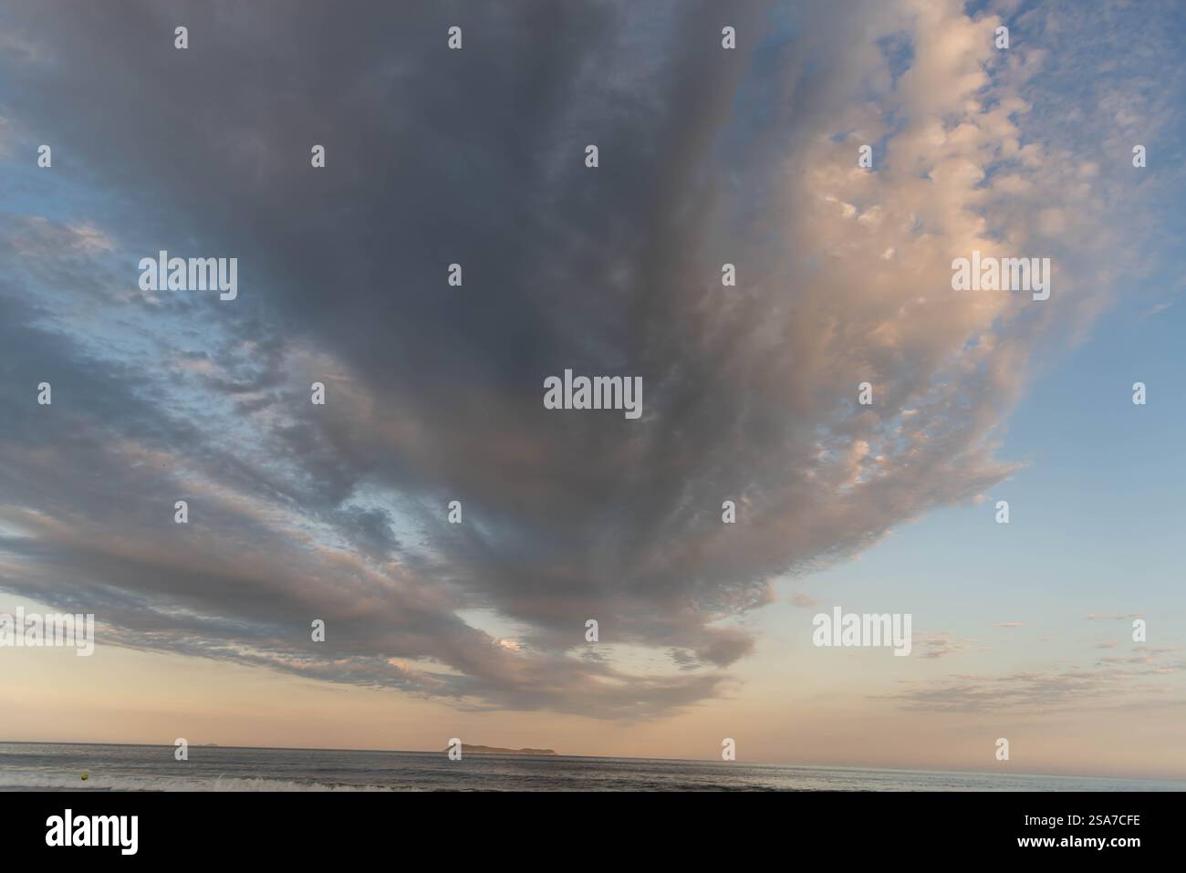 Rain clouds in the late afternoon at Gamboa Beach, Santa Catarina ...