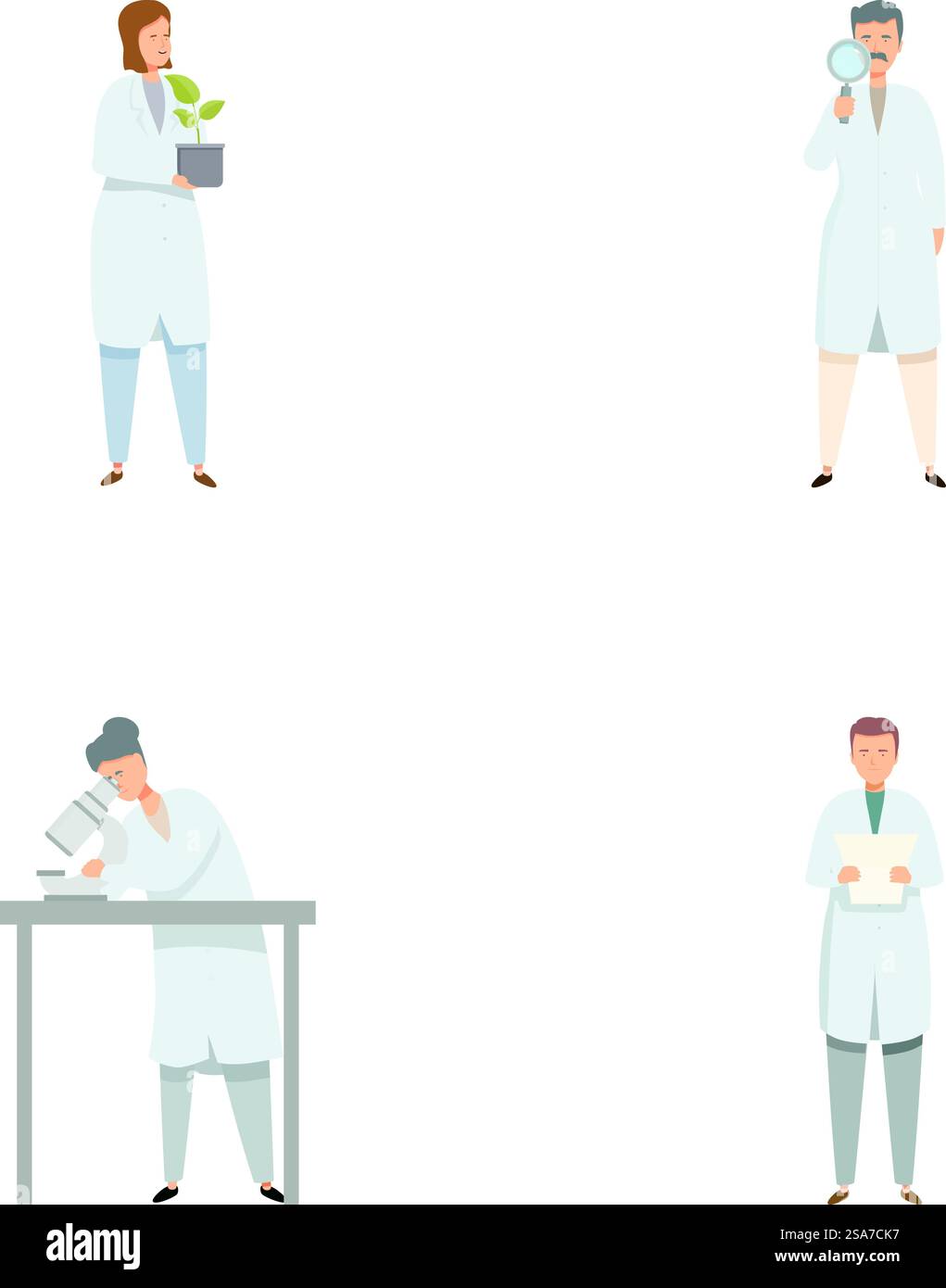 Collection of four scientists engaged in various activities such as ... Collection of four scientists engaged in various activities such as ...