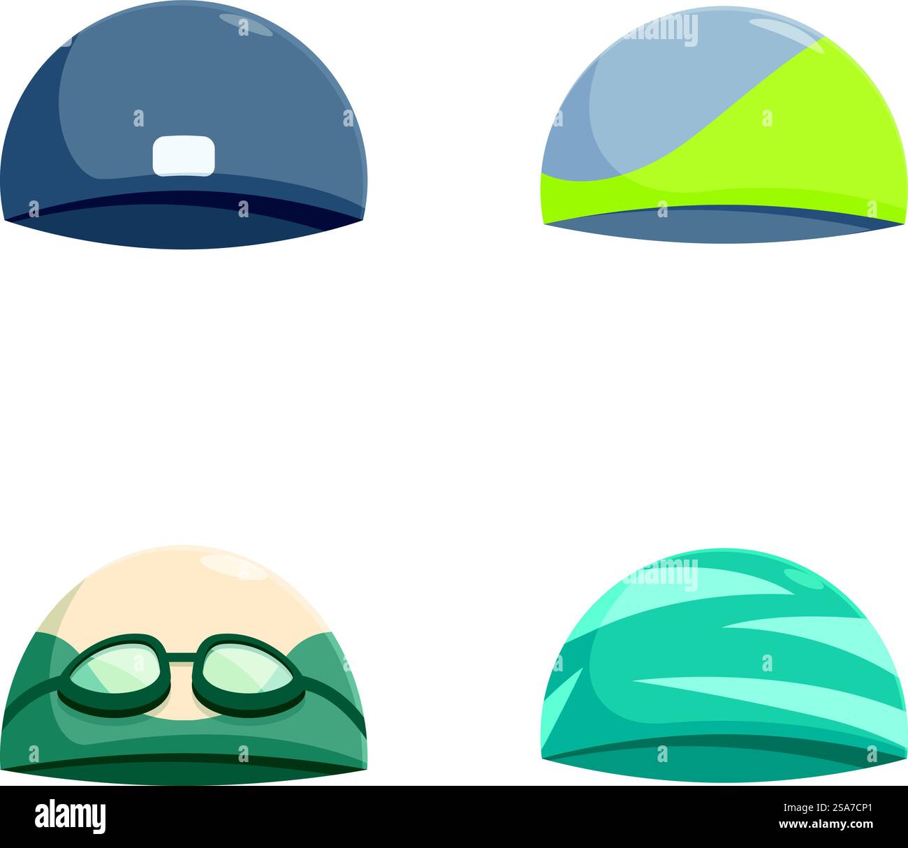 Collection of four cartoonstyle hats with various designs, suitable for ...