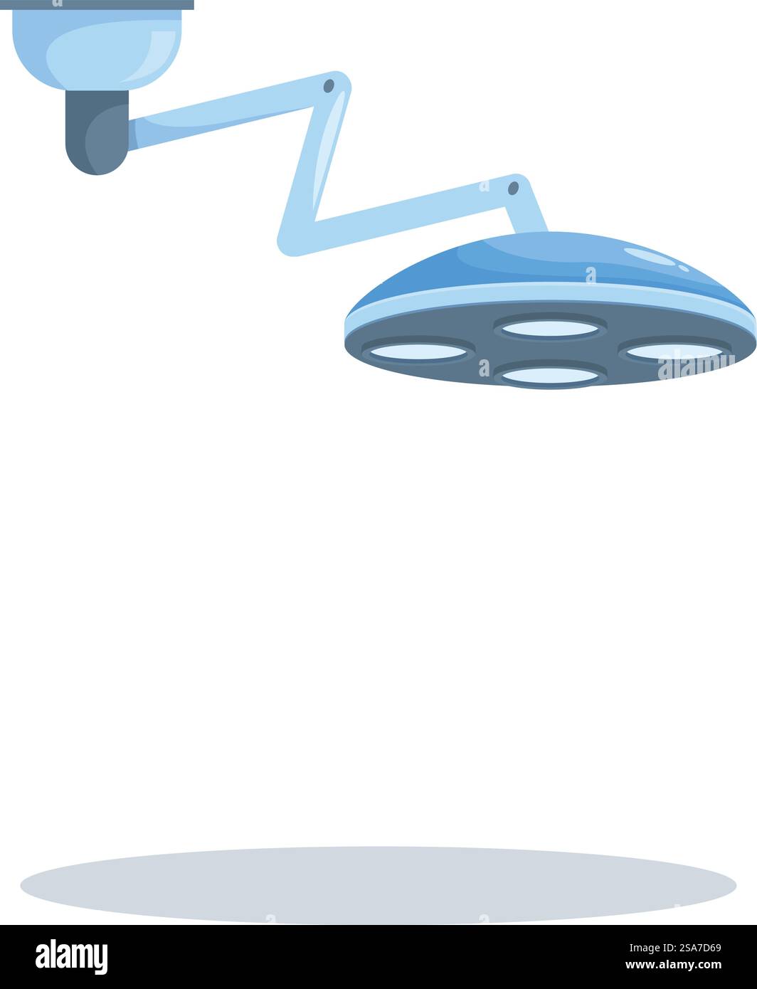 Surgical lamp hanging, providing light for surgery in operating room ...