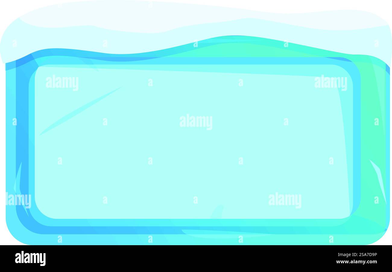 Large rectangular block of ice with a snowdrift forming on its top ...