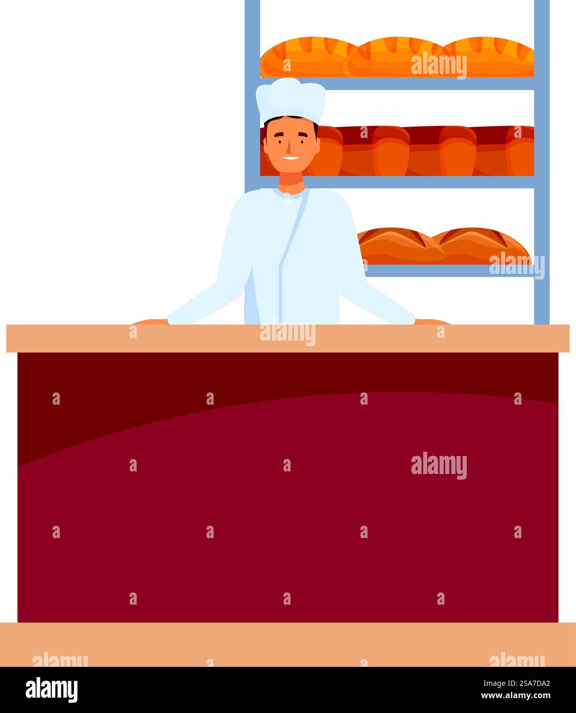 Shelves fresh bread in Stock Vector Images - Alamy