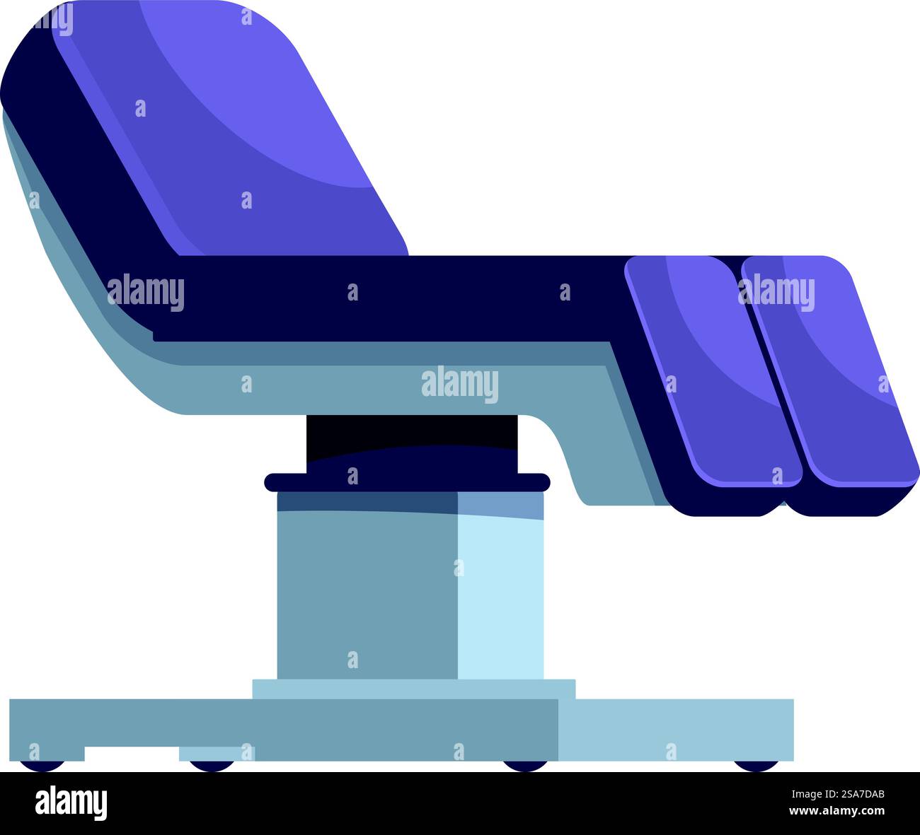 Adjustable padded table for examining patients lying down in hospitals ...