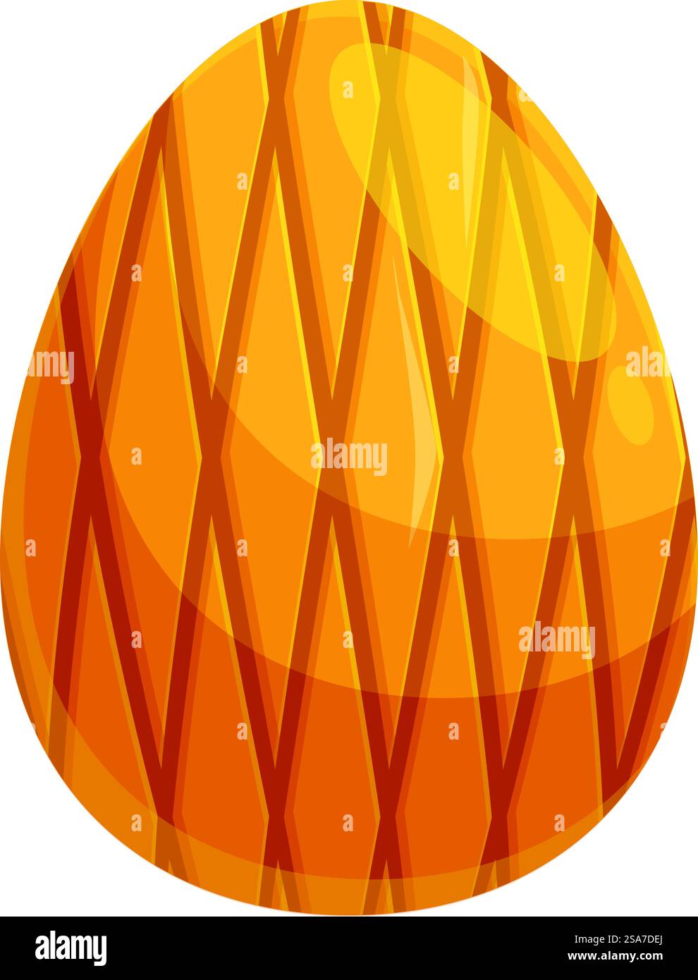 Golden easter egg showing geometric pattern with rhombus shapes ...