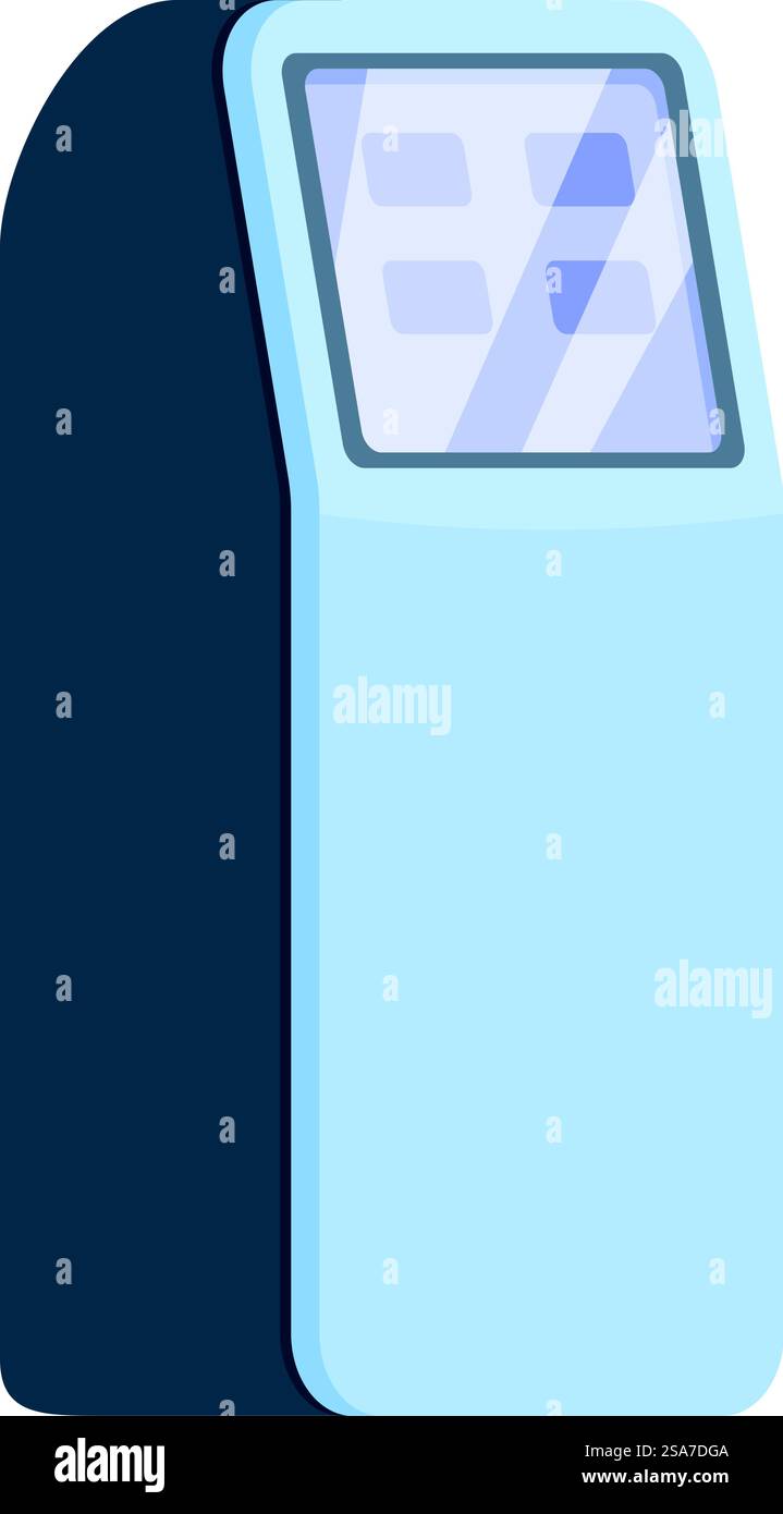 Modern terminal processing contactless payment with futuristic design. Modern payment terminal ...