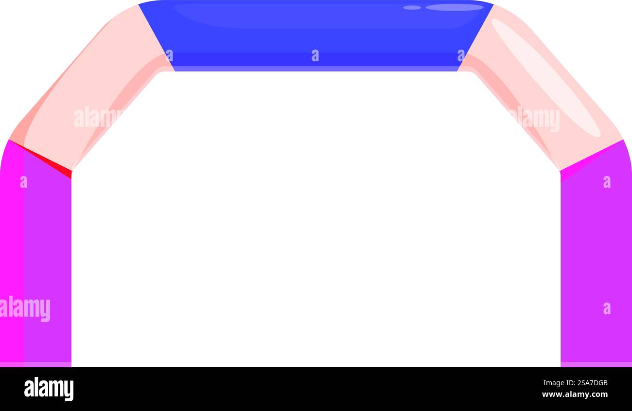 Inflatable pink and purple finish line archway for winners of running ...
