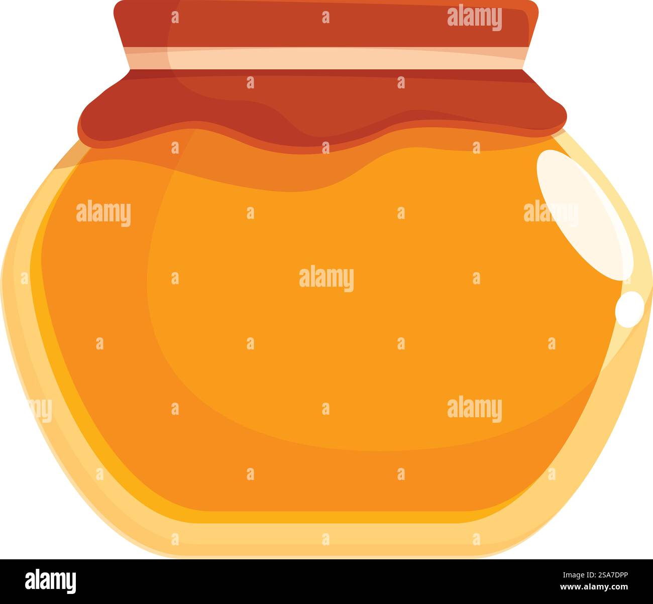 Glass jar is overflowing with honey, showcasing its golden color and ...