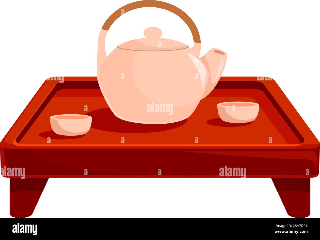 Two cups traditional morning Stock Vector Images - Alamy