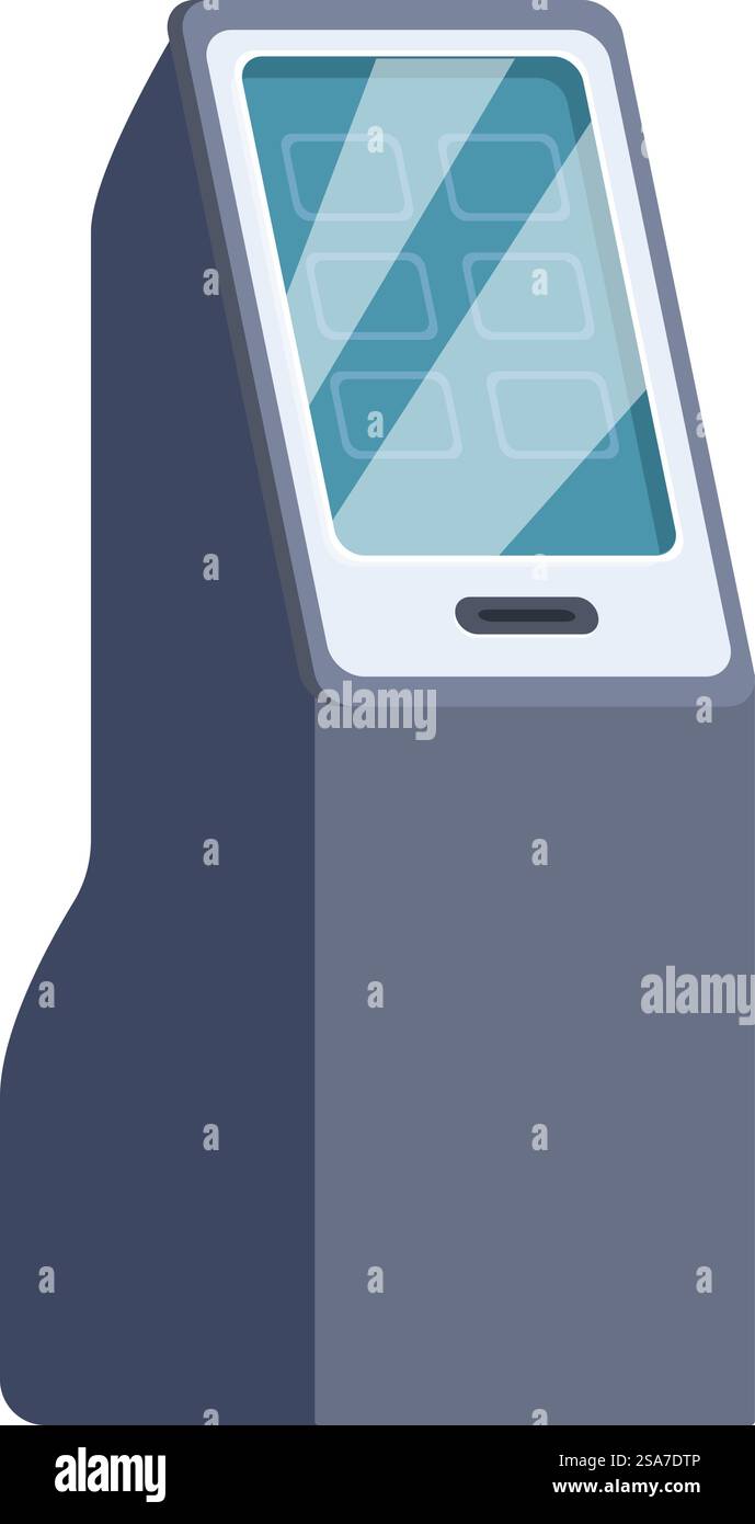 Modern payment terminal processing financial transaction, electronic ...