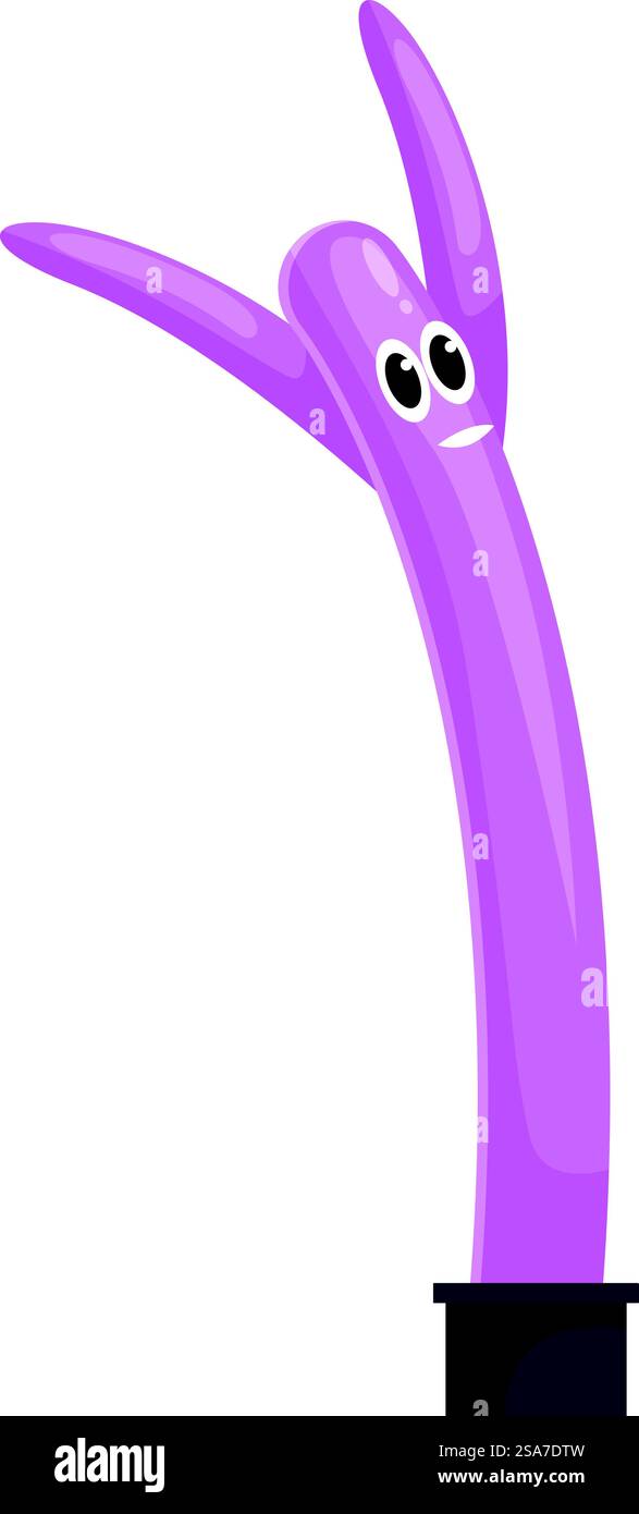 Cute inflatable tube man is waving its arms and attracting attention ...