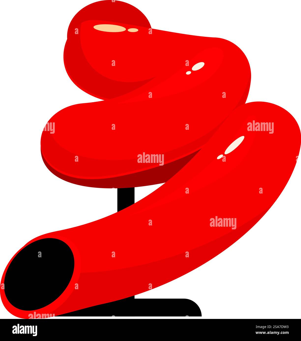 Vibrant red spiral slide promises hours of laughter and adventure for ...