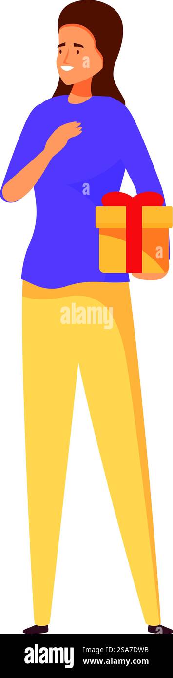 Excited surprised woman receiving Stock Vector Images - Alamy