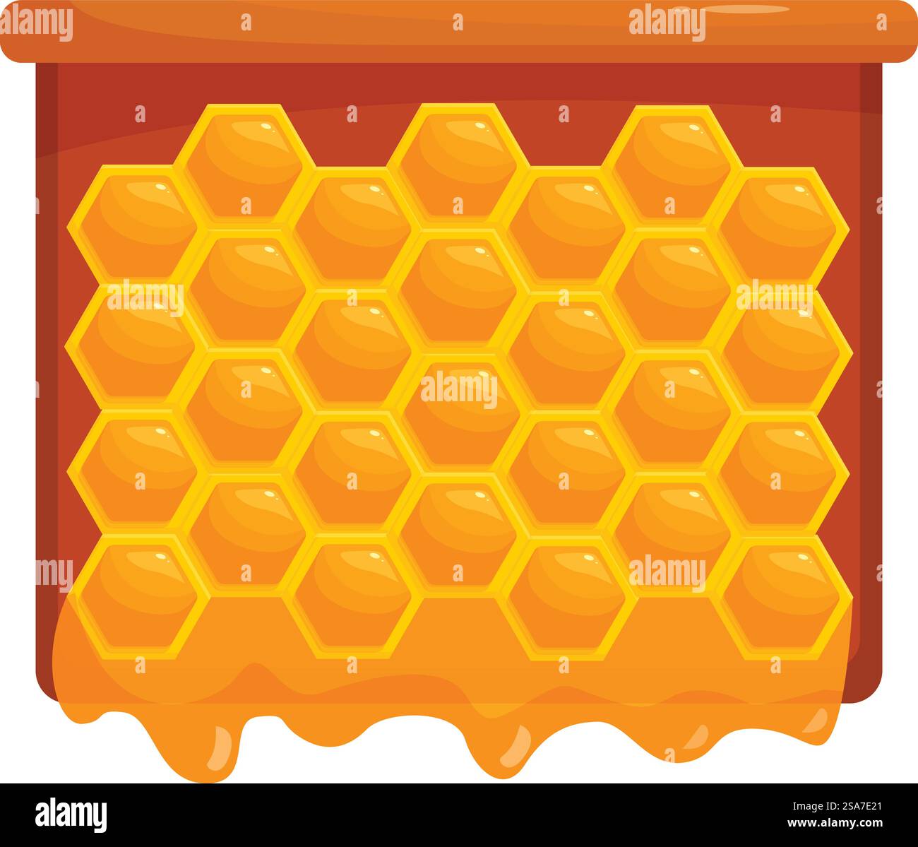 Honeycomb dripping with honey inside wooden frame is making your mouth ...