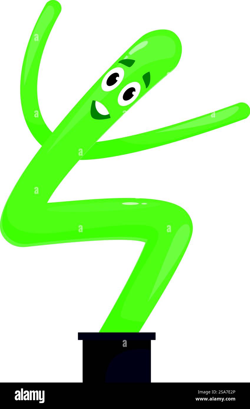 Funny inflatable tube man dancing in the wind, perfect for advertising ...